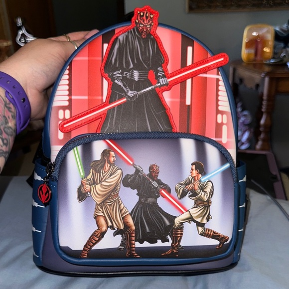 Loungefly | Bags | Star Wars Themed Backpack With Sith And Jedi Design ...